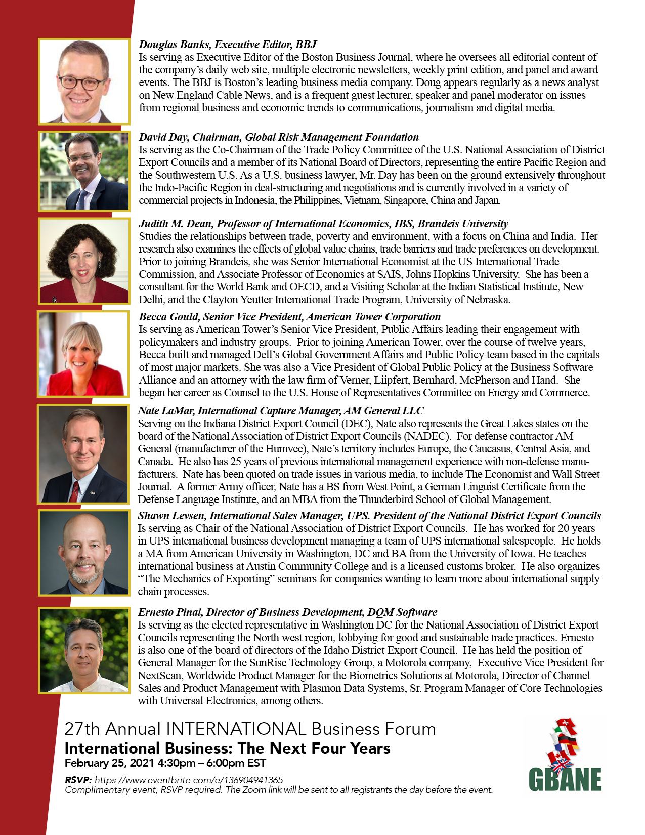 GBANE 2021 | International Business: The Next Four Years : GABC Boston